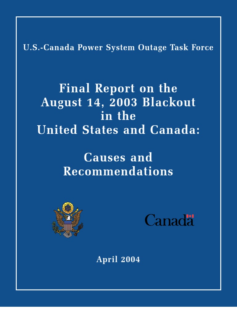 Final Report On The August 14, 2003 Blackout in The United States and ...