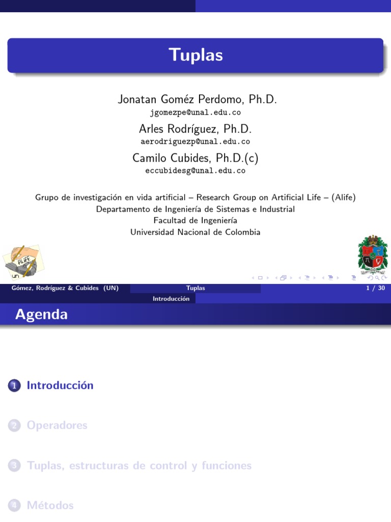 Presentacion Sesión-Tuplas | PDF | Python (lenguaje de programación ...