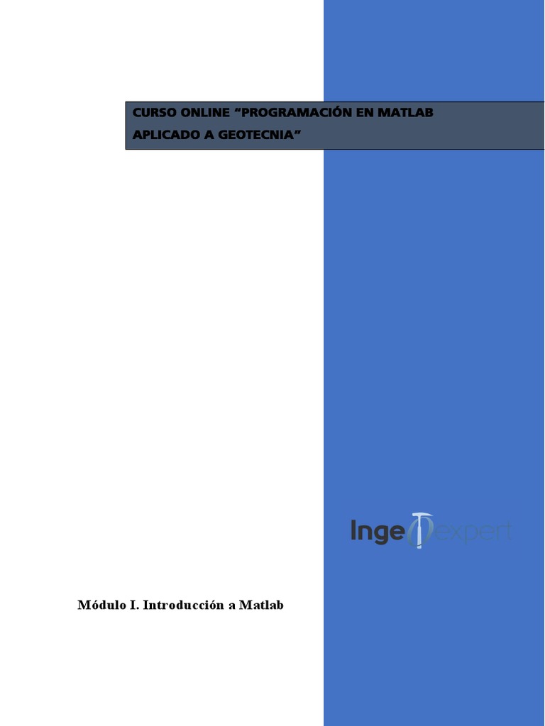 Modulo 1. Introducción Matlab | PDF | Matlab | Lenguaje de escritura