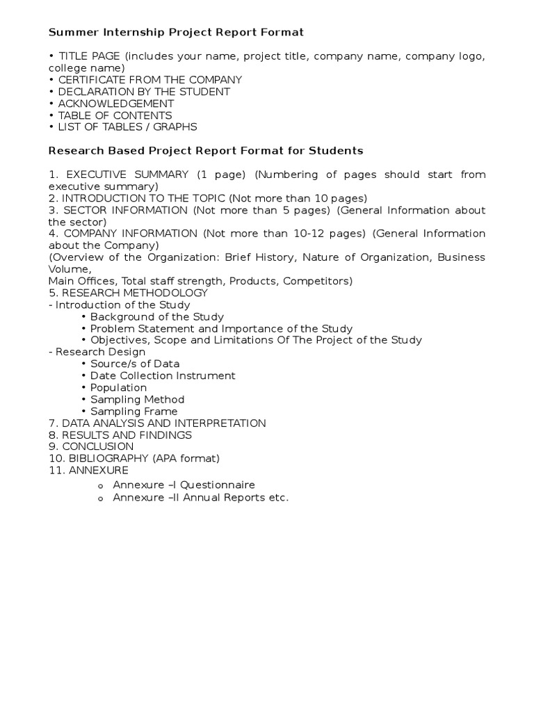 BBA Project Report Guidelines | PDF | Science