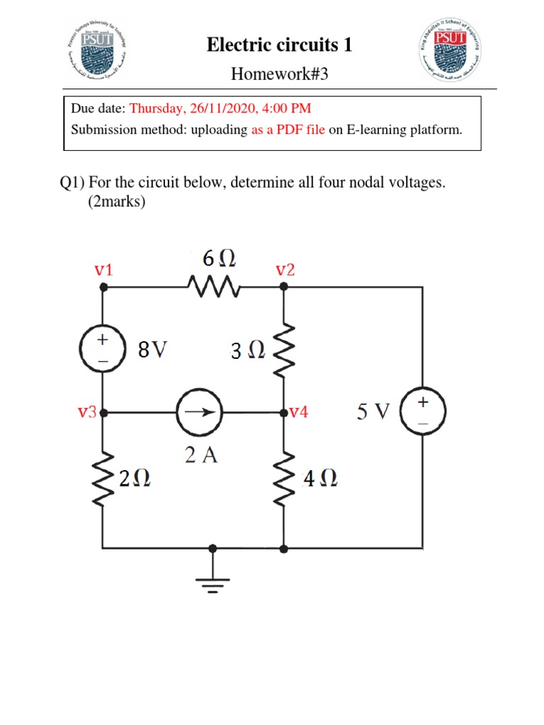 Electric Circuits Homework Solutions | PDF | Electrical Network | Physics