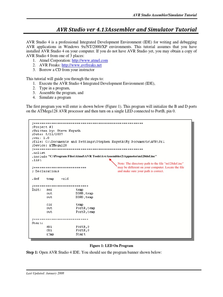 AVR Studio Tutorial | PDF | Computer Architecture | Software