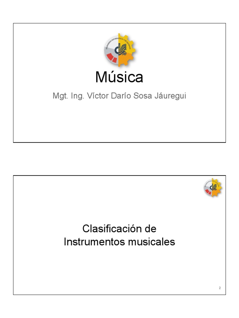 Musica - 03 Clasificación de Los Instrumentos Musicales | PDF ...