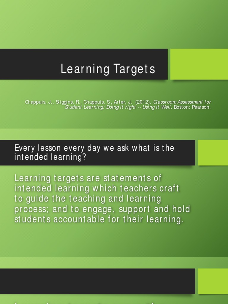 Learning Targets 11dzq01 | PDF | Educational Assessment | Learning