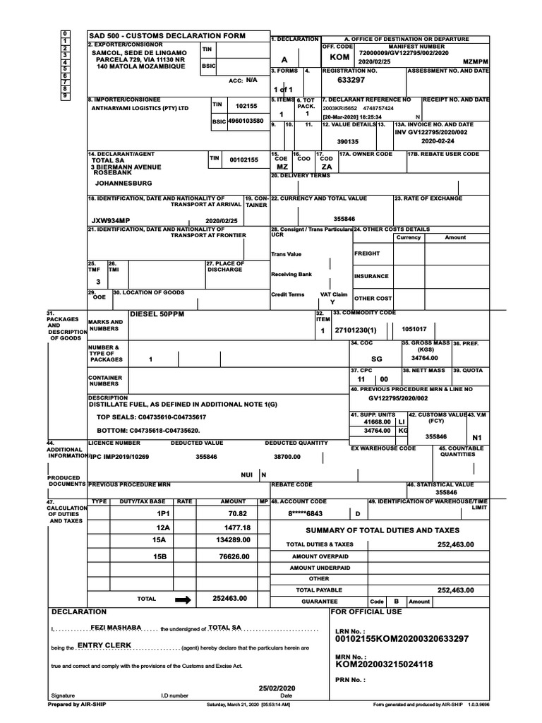 SAD500 | PDF | Tax Refund | Public Finance