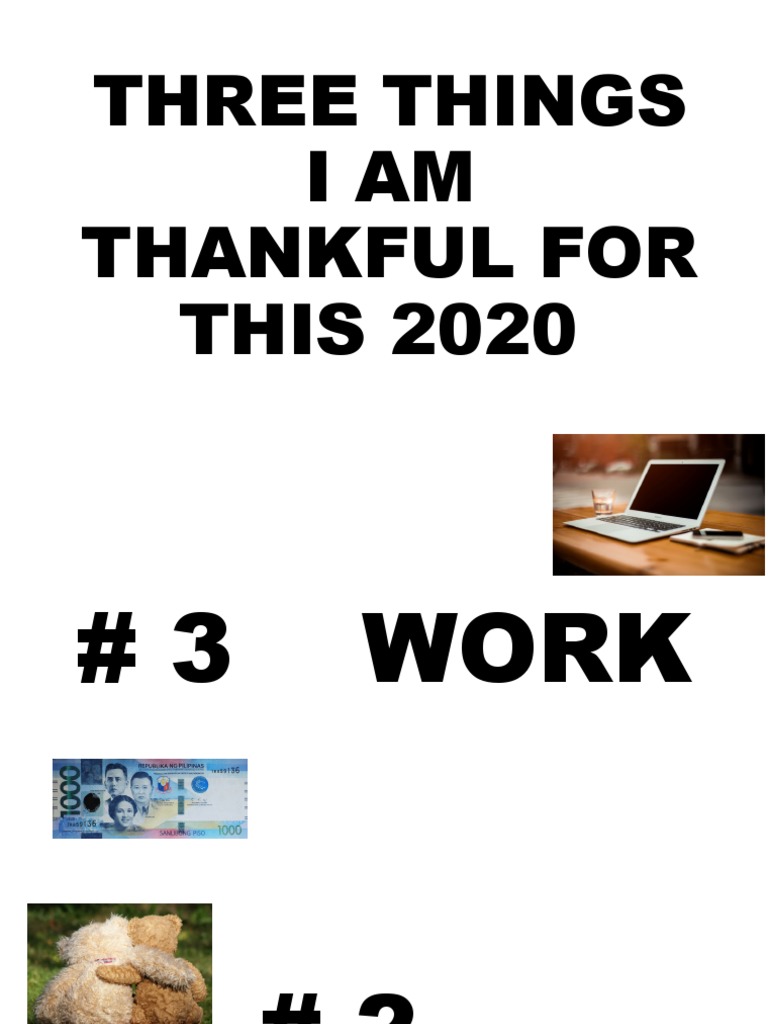 Three Things I Am Thankful For This 2020 | PDF