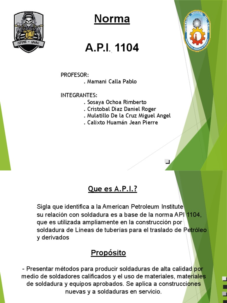 Interpretacion de La Norma Api 1104 | PDF | Soldadura | Construcción