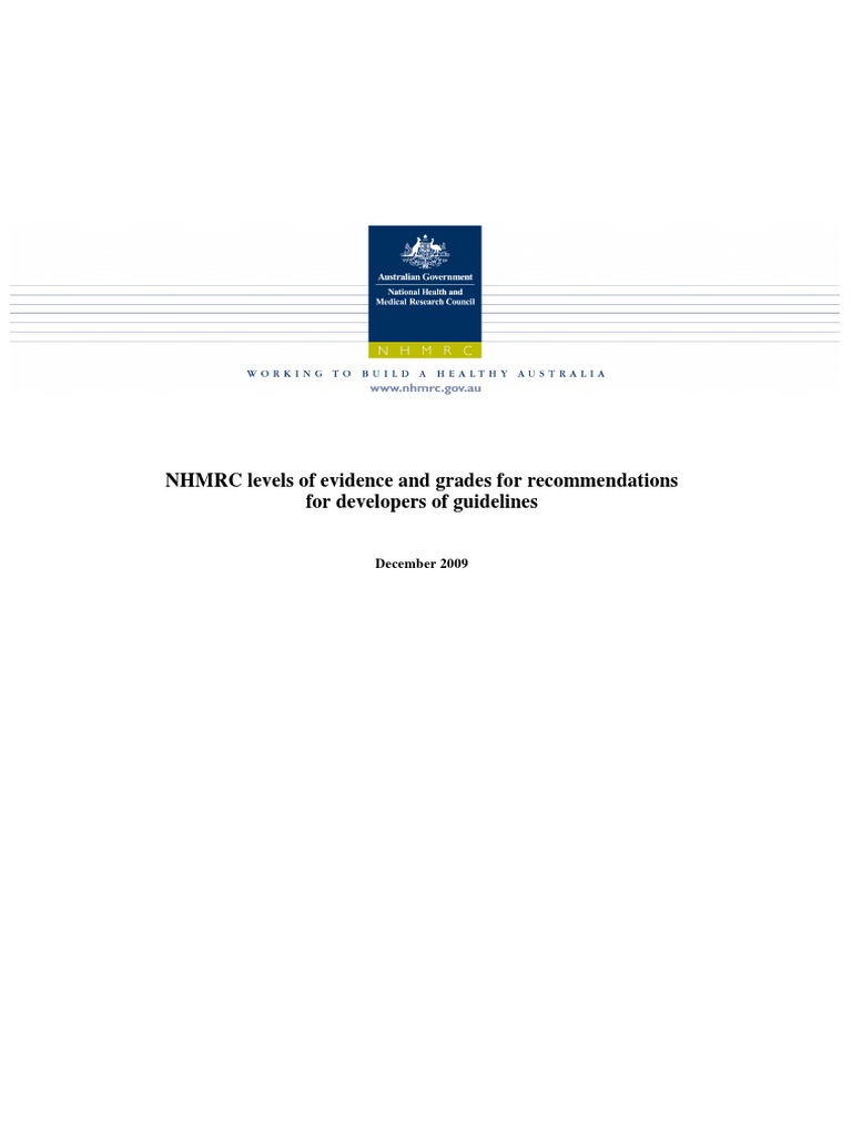 NHMRC Levels and Grades (2009) PDF | PDF | Evidence Based Medicine ...