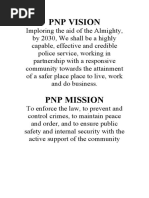 PNP Vision: Loyalty Pledge | PDF | Courage | Police