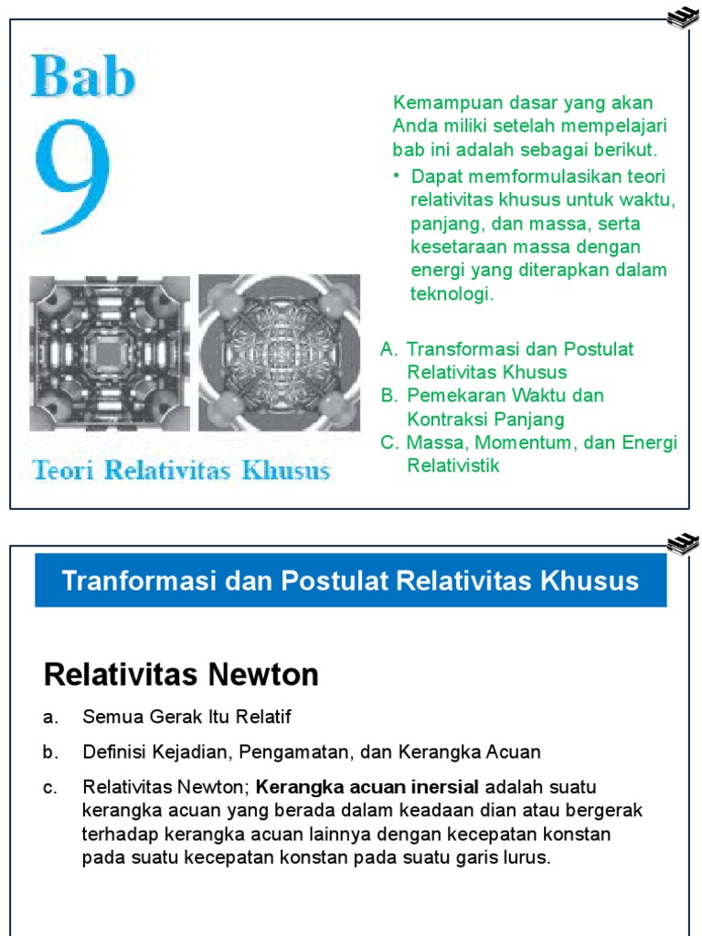 Bab 9 Teori Relativitas Khusus | PDF