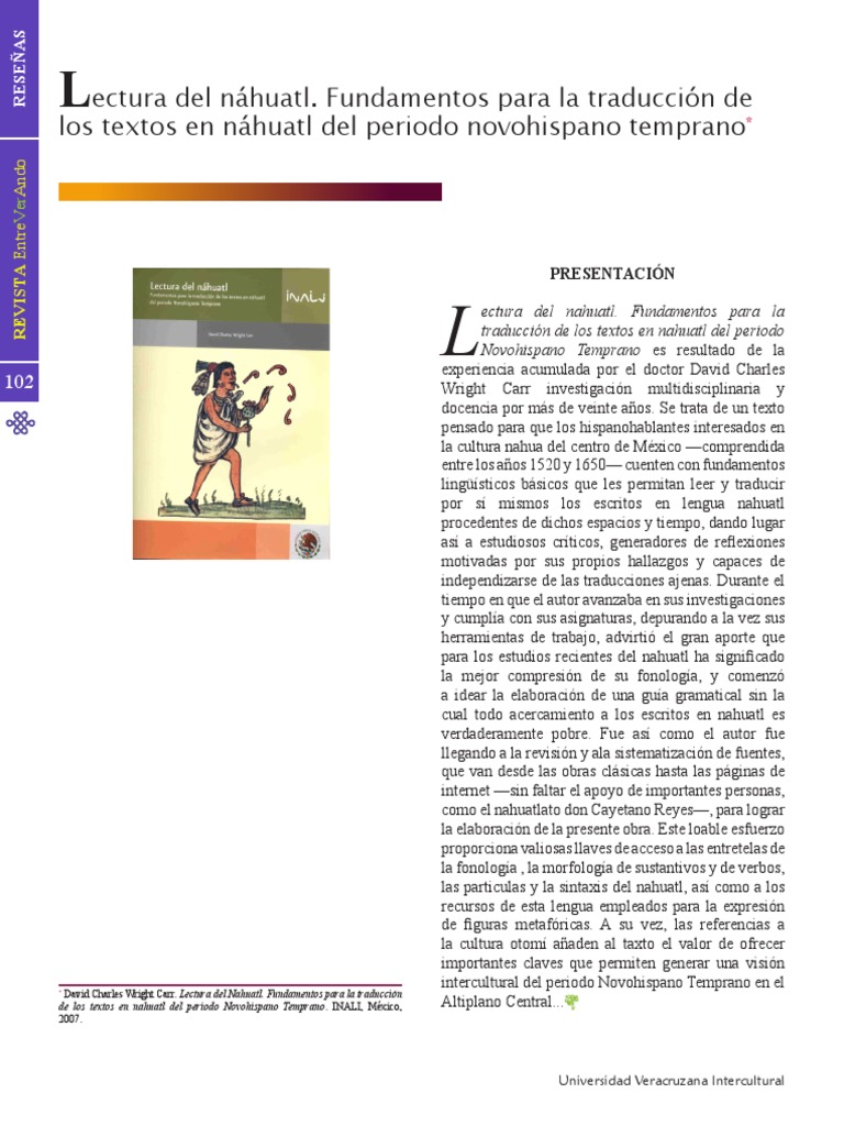 Lectura Del Nahuatl | PDF | Náhuatl | Traducciones