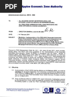 Advisory PEZA Electronic Zone Transfer System (EZTS) | PDF | Logistics ...