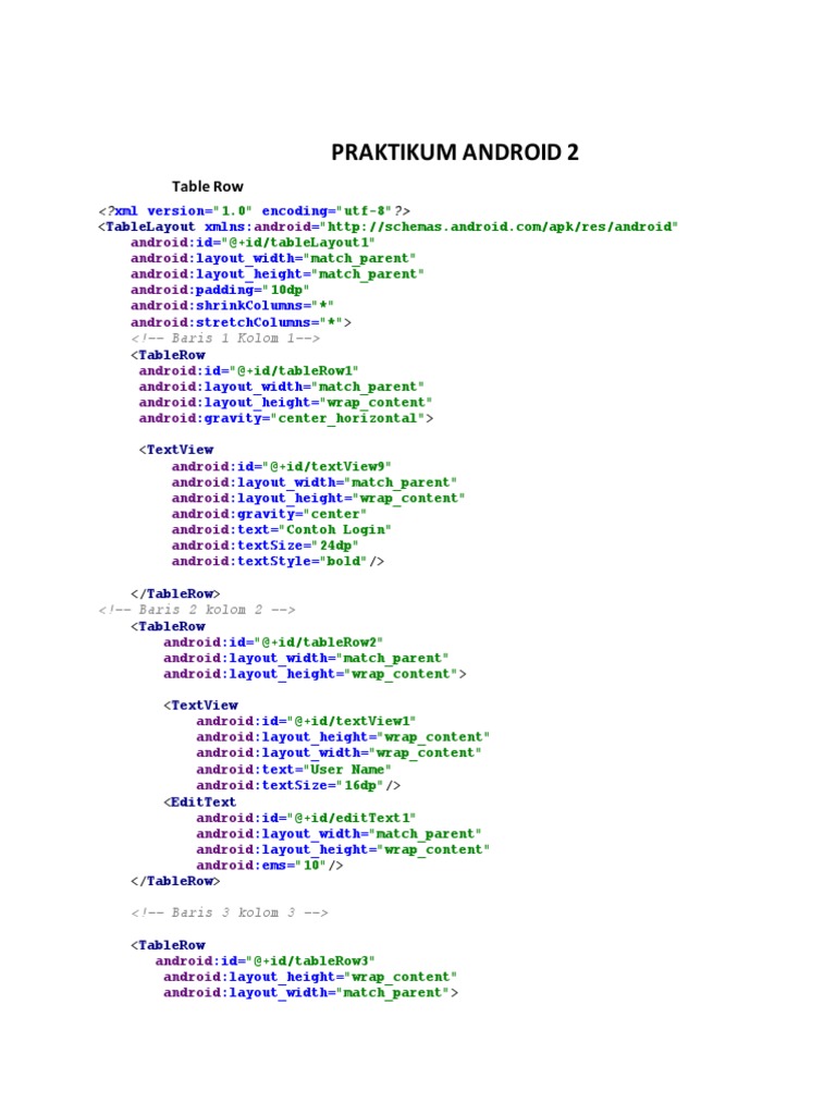 Configuring TextViews and EditTexts in Android Layouts | PDF | Android (Operating System ...