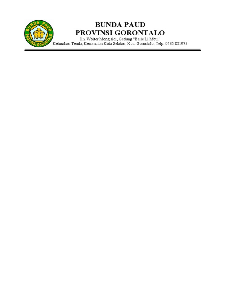 Kop Surat Bunda Paud Gorontalo-1 | PDF