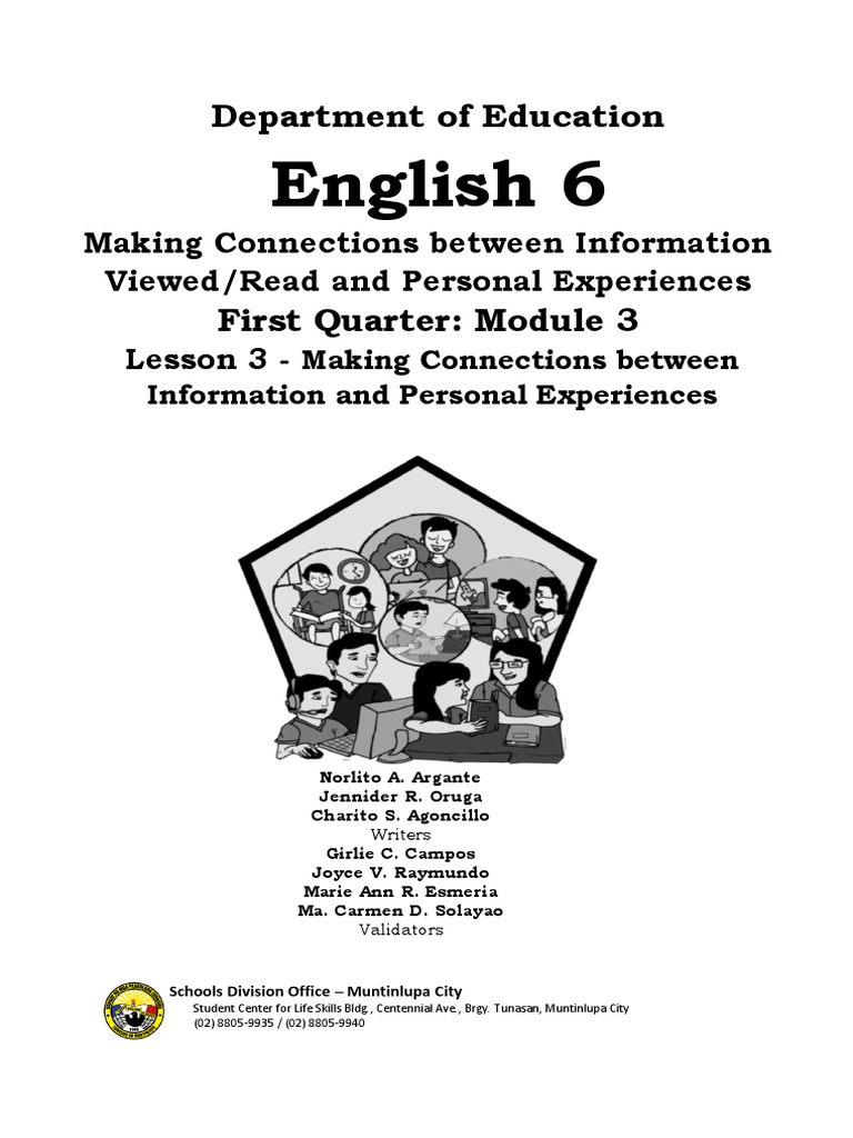 English 6 Module 3 Lesson 3 | PDF | Hyperlink | Reading Comprehension