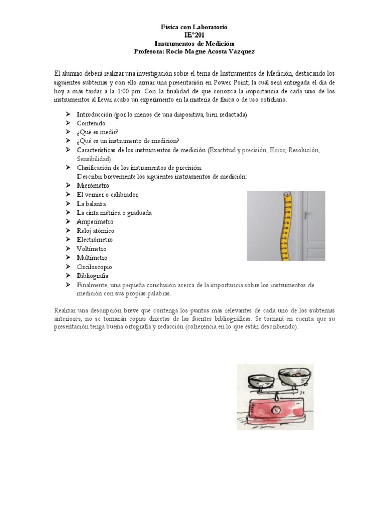 Instrumentos de Medición | PDF