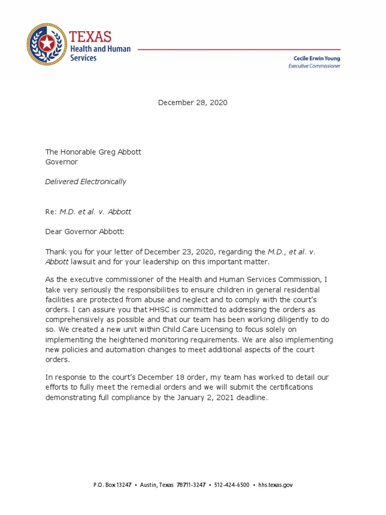 Health and Human Services Executive Commissioner Cecile Erwin Young's ...