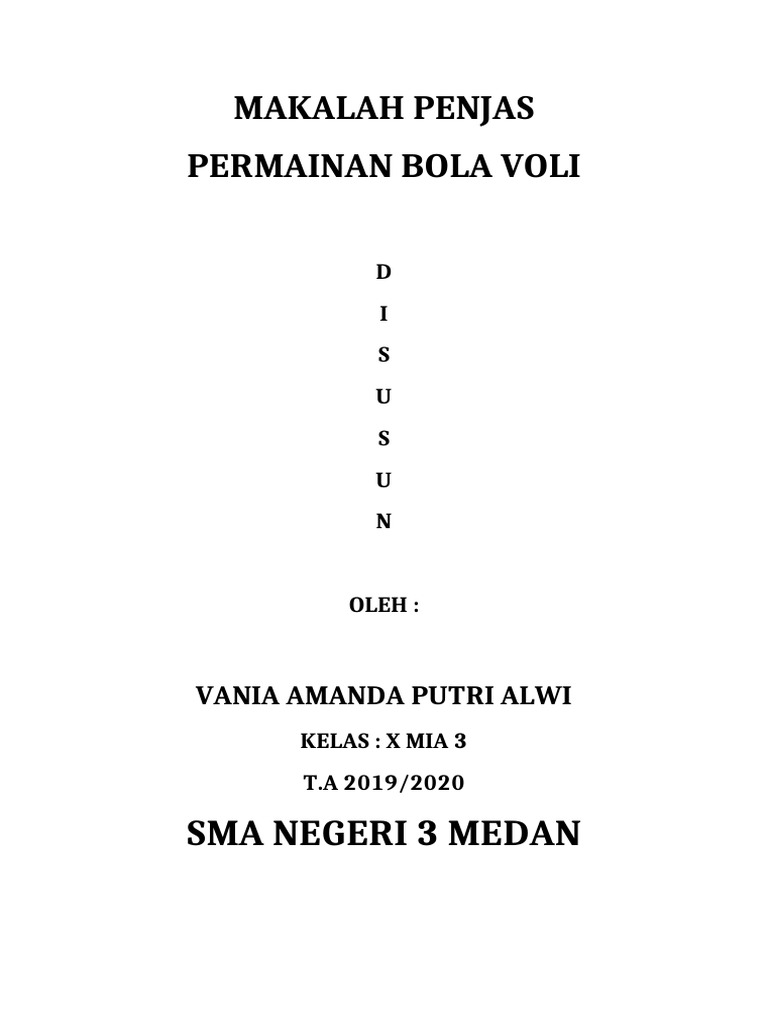 Makalah Permainan Bola Voli | PDF