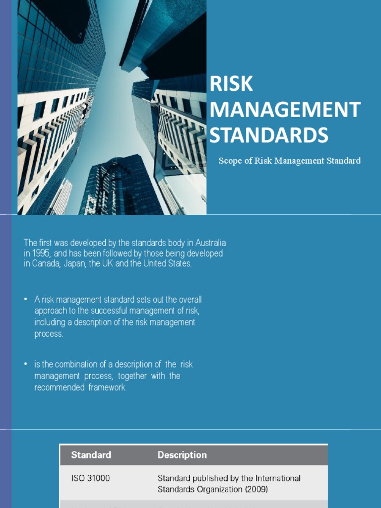 Chapter 6-Risk Management Standards | PDF