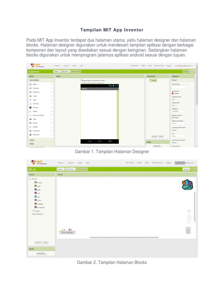 Tampilan MIT App Inventor | PDF