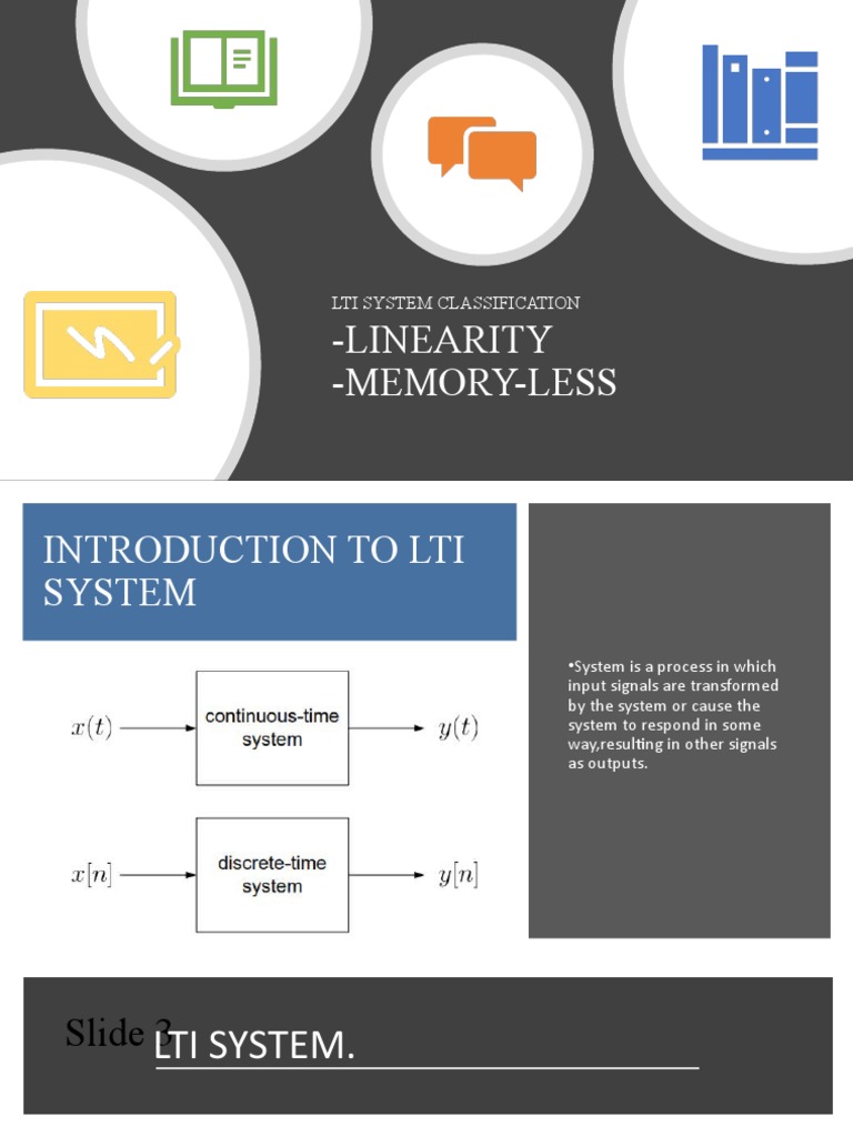 LTI System Classification: Linearity & Memory | PDF | Teaching Methods ...