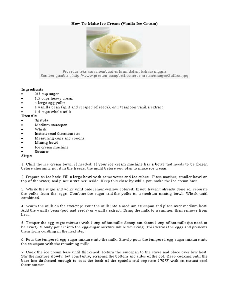A Sweet Treat: How to Make Homemade Vanilla Ice Cream in 12 Easy Steps ...