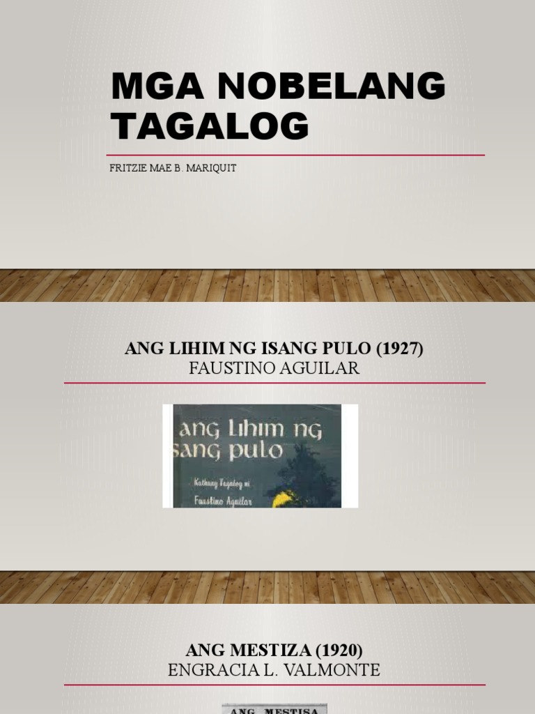 Mga Nobelang Tagalog | PDF