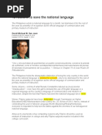 The Intellectualization of Filipino | PDF | Tagalog Language | Philippines