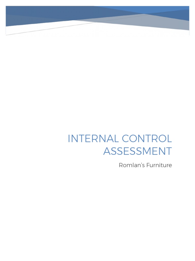 Internal Control Assessment PDF | PDF | Internal Control | Risk Management