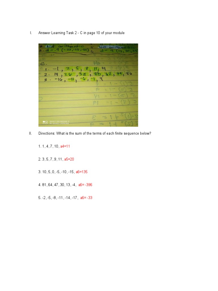 Answer Learning Task 2 - C of Your Module | PDF