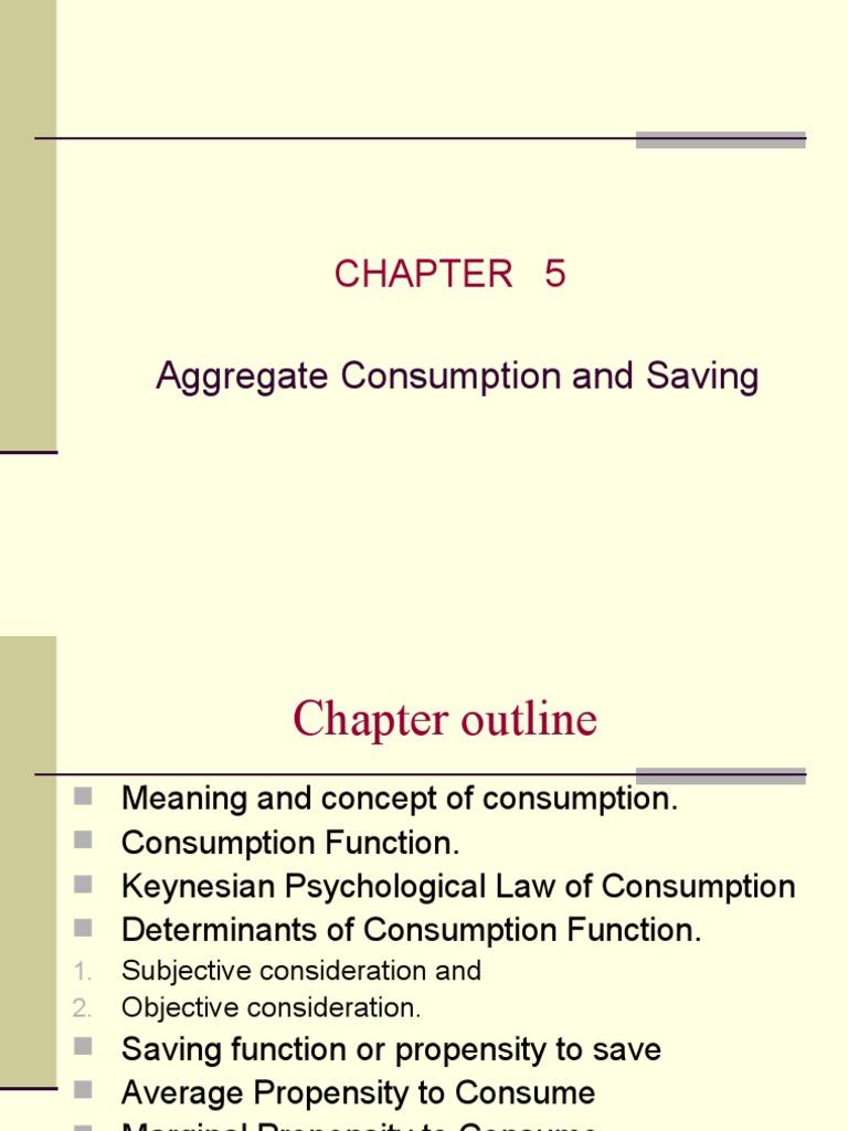 Consumption and Saving Functions | PDF | Economic Theories | Economics