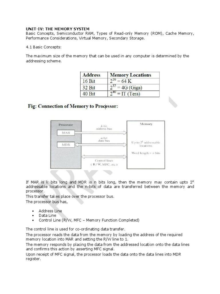 Memory System Overview and Types | PDF | Computer Data Storage ...