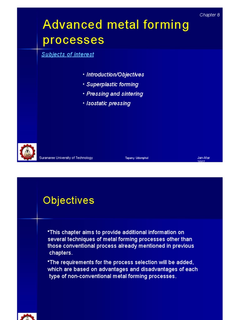 Advanced Metal Forming Processes: Subjects of Interest | PDF ...