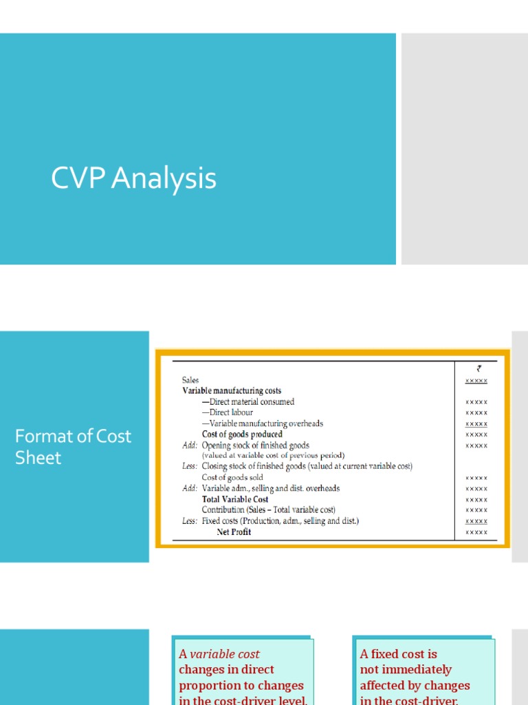 CVP Analysis | PDF | Income Statement | Management Accounting