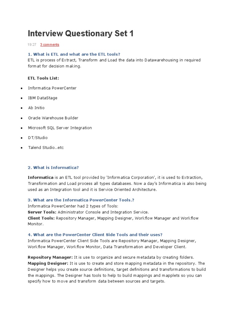 Infa Questions | PDF