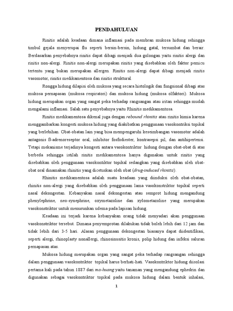 2.2 Rhinitis Medikamentosa (THT-KL) | PDF