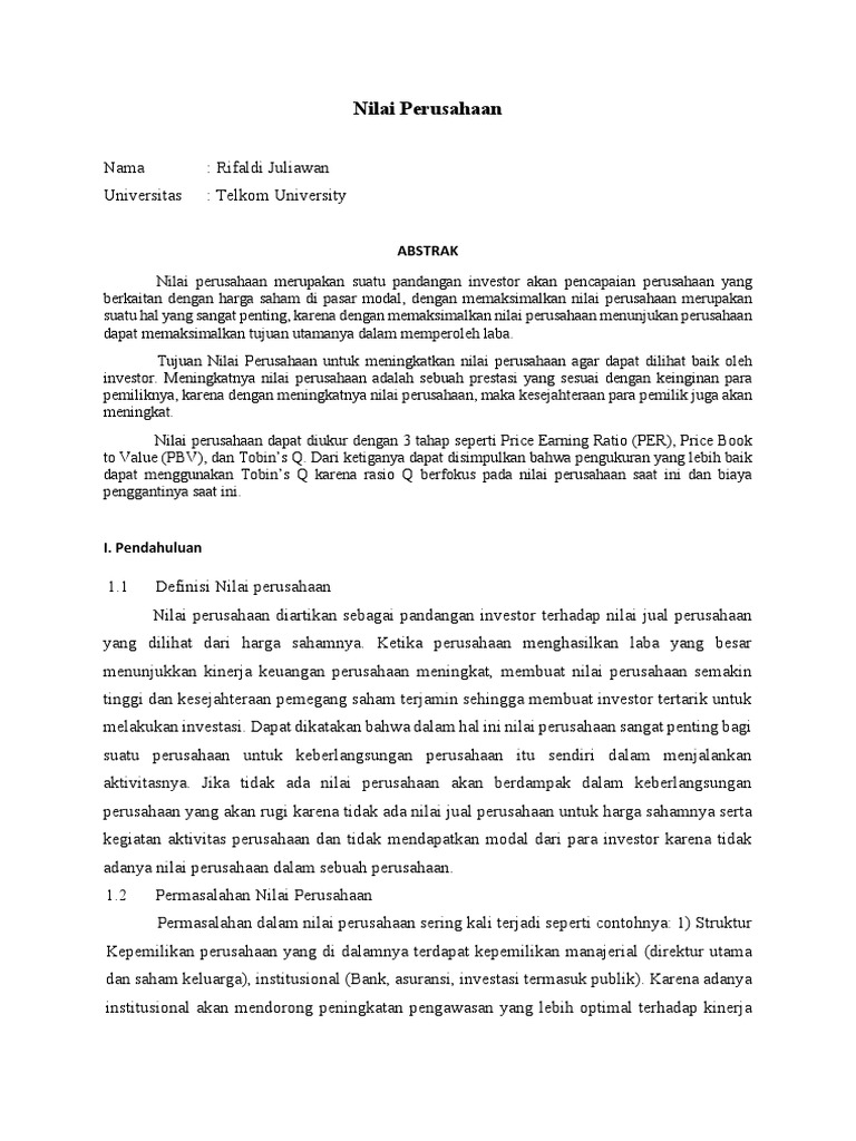 Rifaldi Juliawan-Universitas Telkom PDF | PDF | Pengelolaan Keuangan & Uang