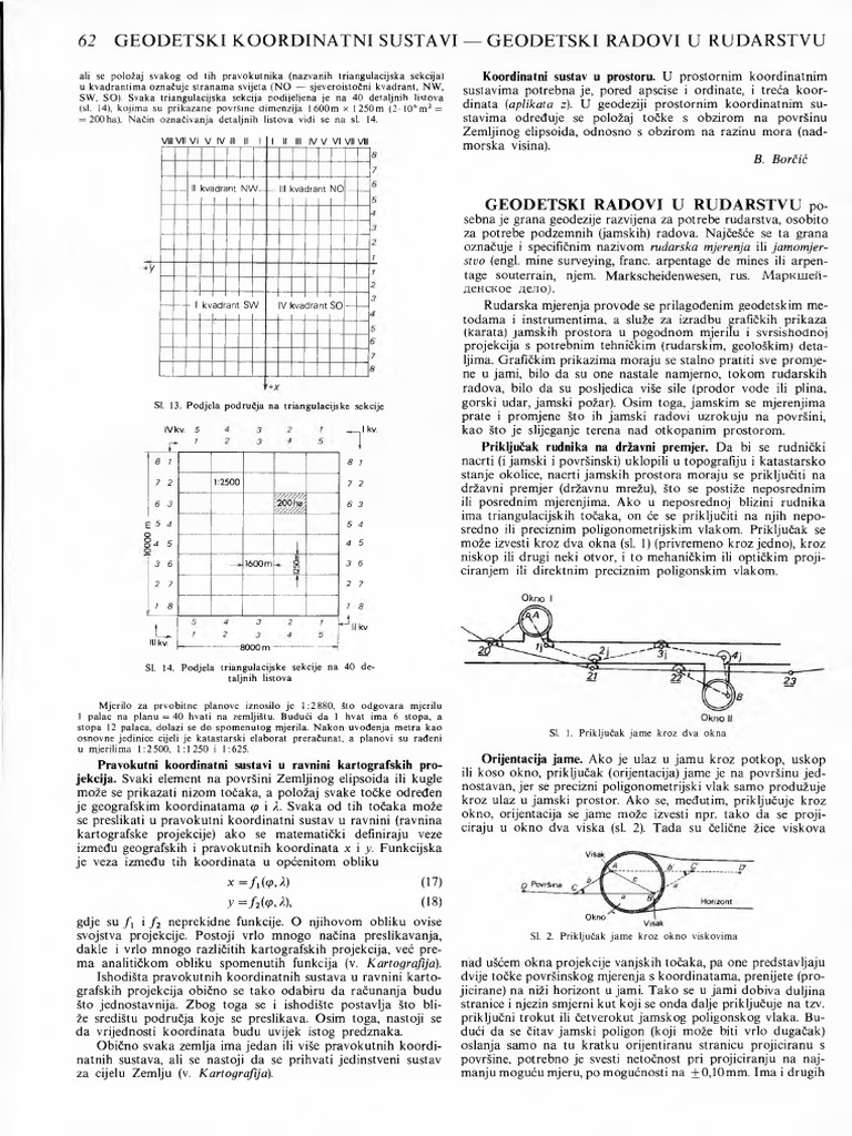 Geodetski Radovi U Rudarstvu PDF | PDF