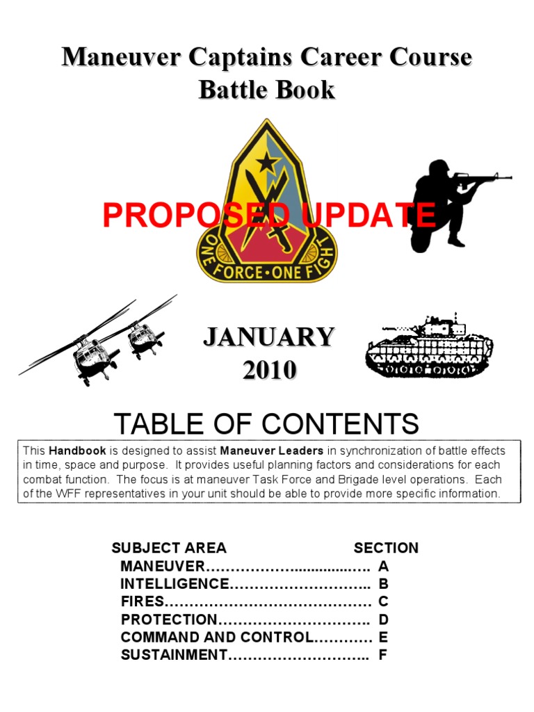 Maneuver Captains Career Course Battle Book | PDF | Maneuver Warfare ...
