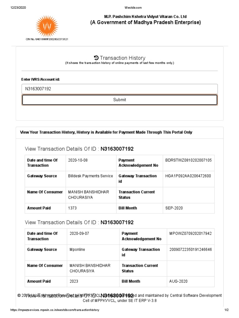 Electicity Transaction PDF | PDF | Banking | Financial Services