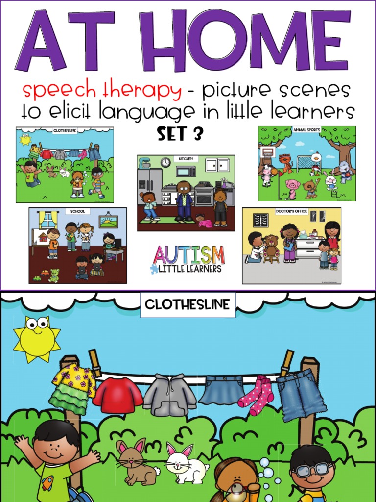 Speech Therapy: - Picture Scenes To Elicit Language in Little Learners ...