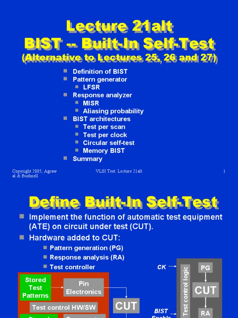 Lecture 21alt BIST - Built-In Self-Test | PDF | Applied Mathematics ...