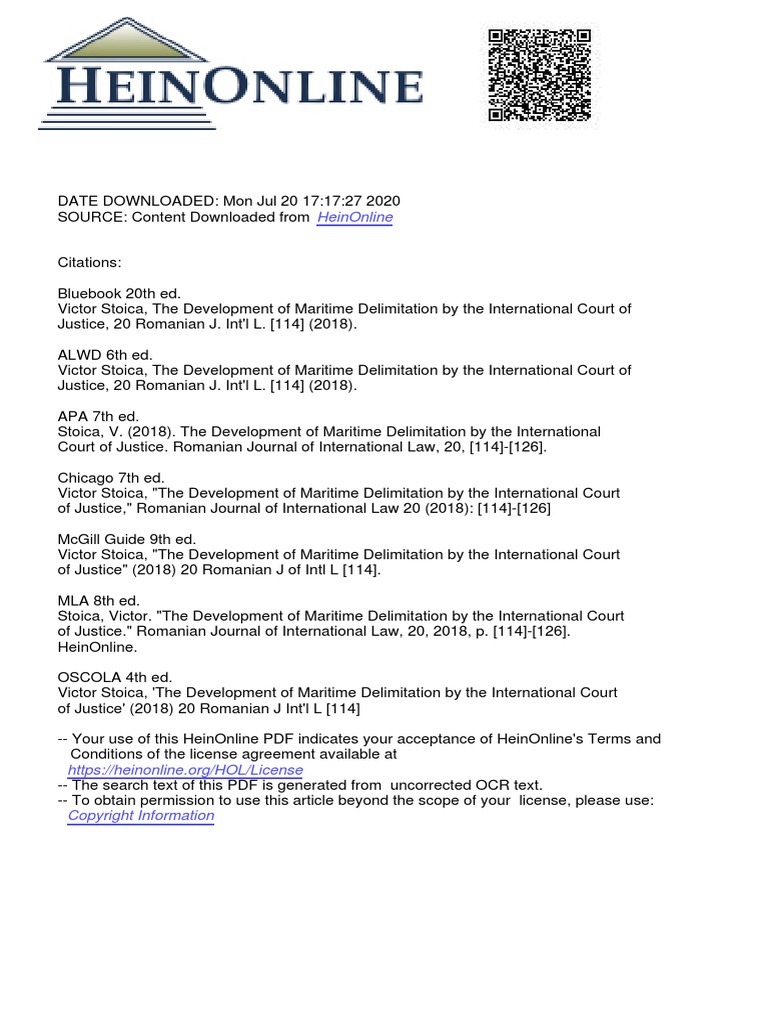Development of Delimitation by ICJ | PDF | Exclusive Economic Zone ...