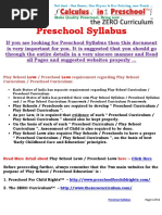 PlayGroup Curriculum | PDF | Preschool | Curriculum