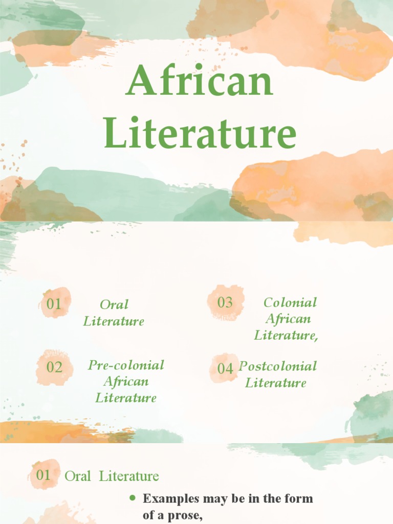 Overview of African Literature Types | PDF | African Literature | Poetry
