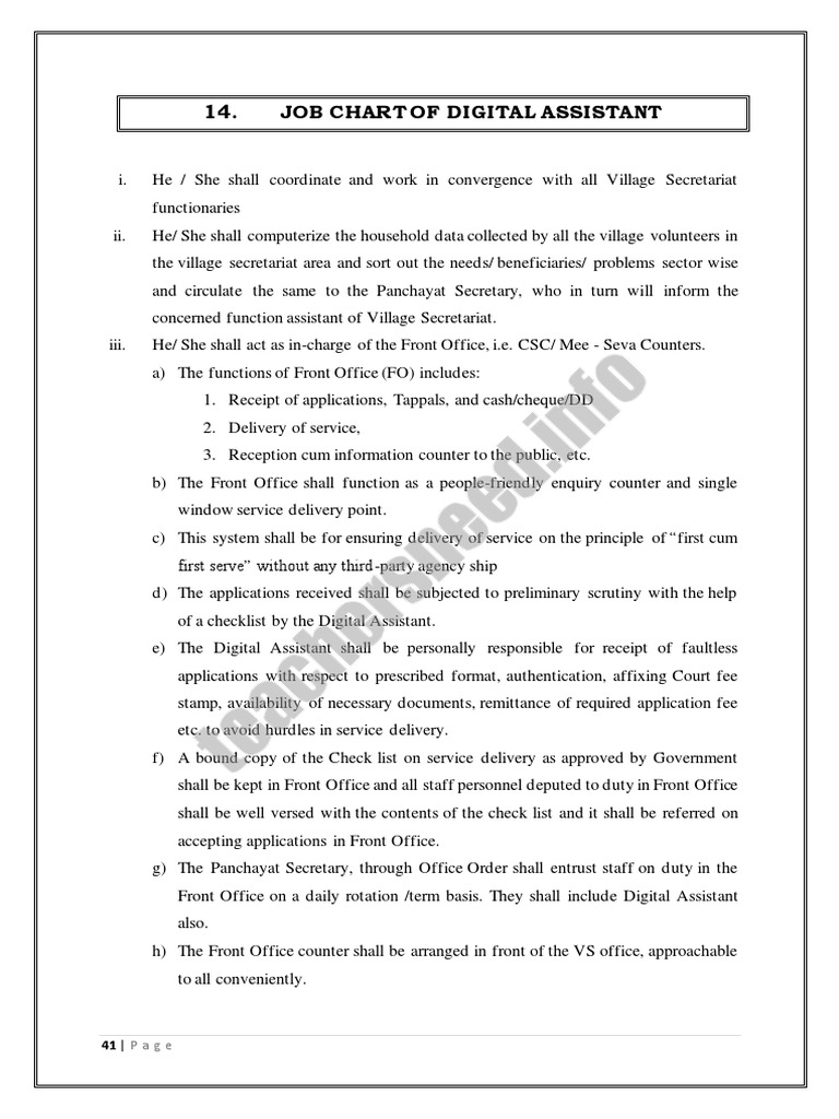 Digital Assistant Job Responsibilities | PDF | Computing | Business