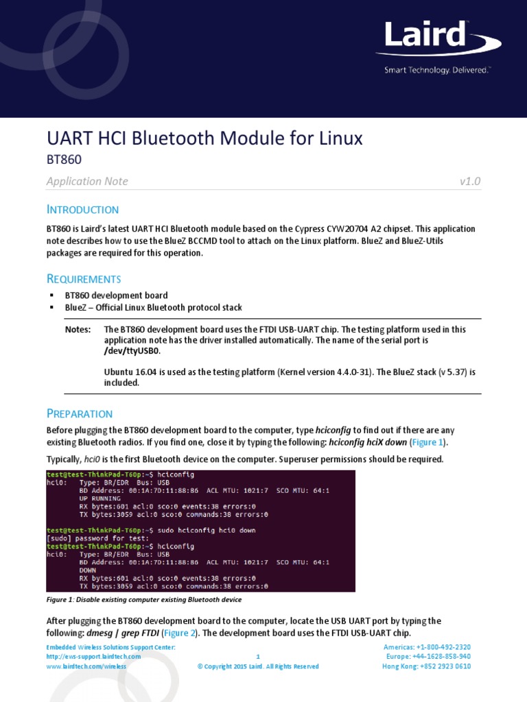 UART HCI Bluetooth Module For Linux v1 - 0 | PDF | Bluetooth | Mobile ...