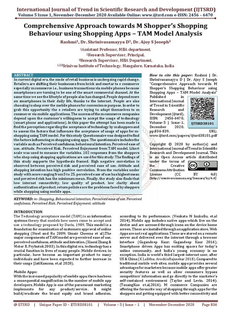 Comprehensive Approach Towards M Shopper's Shopping Behaviour Using ...