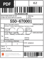 J&T Waybill Sample Document | PDF
