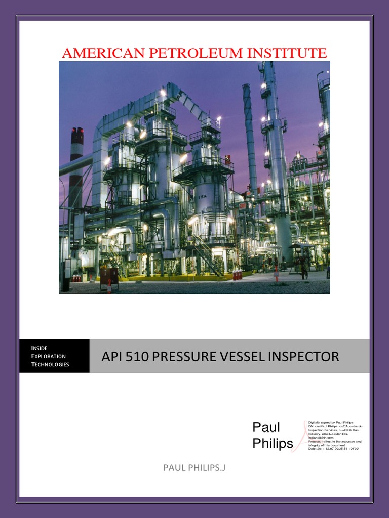 API 510 Pressure Vessel Inspector Course | PDF | Welding | Construction